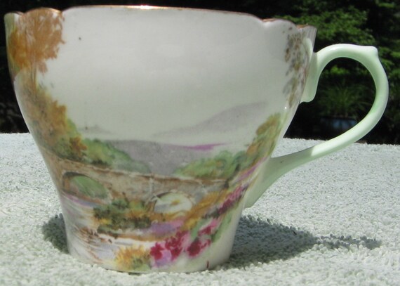 Shelly England Fine Bone China Meadow with Bridge | Etsy