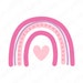 Solid Valentine Rainbow With a Heart PNG Design for Heat Press Transfer ...