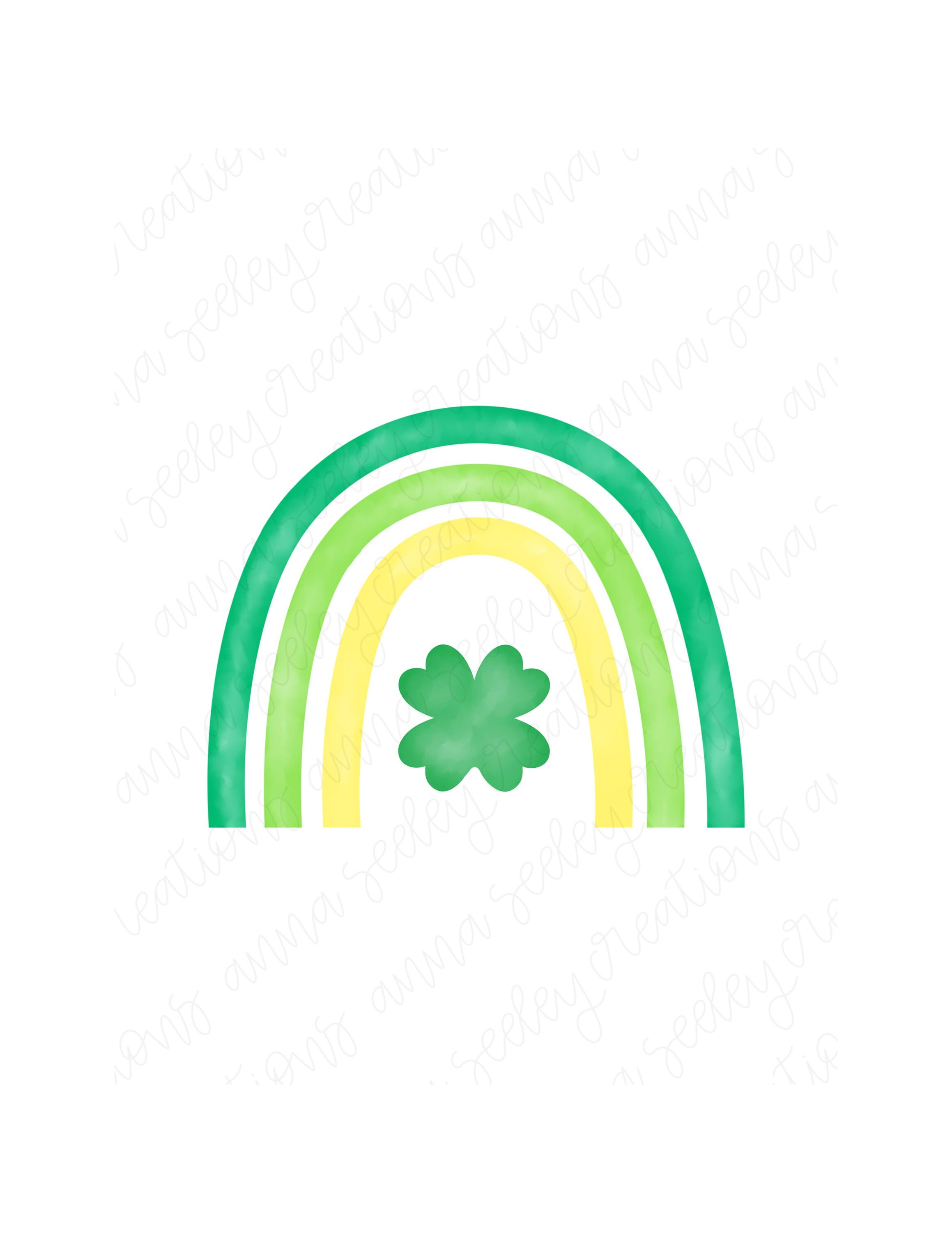 Shamrock And Rainbow Background