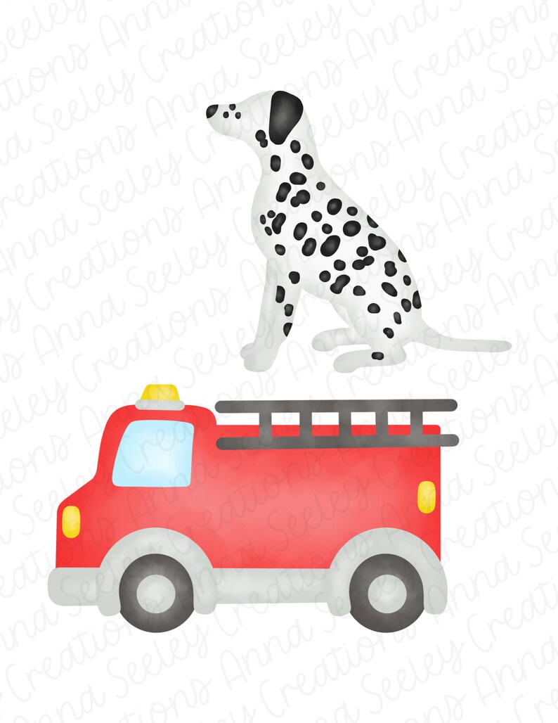 Fireman Bundle Fire Firetruck Truck Dalmatian Dog Hydrant - Etsy