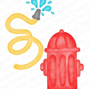 Fireman Bundle - Fire Firetruck Truck Dalmatian Dog Hydrant Hose Water ...