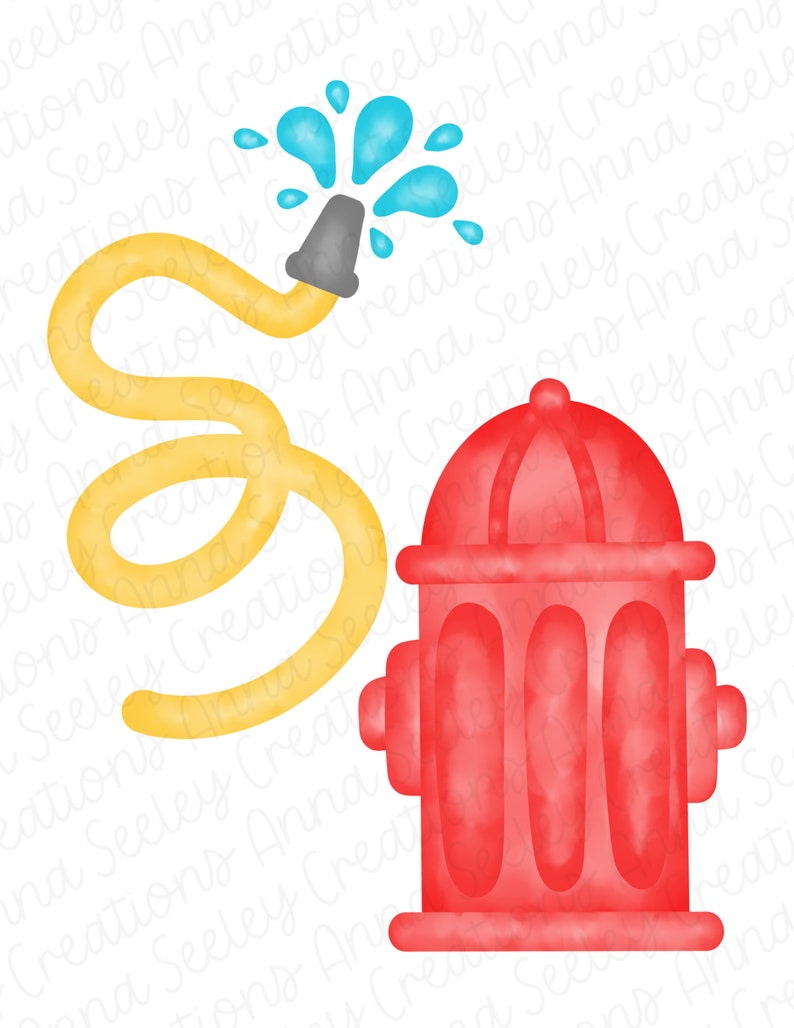 Fireman Bundle - Fire Firetruck Truck Dalmatian Dog Hydrant Hose Water ...