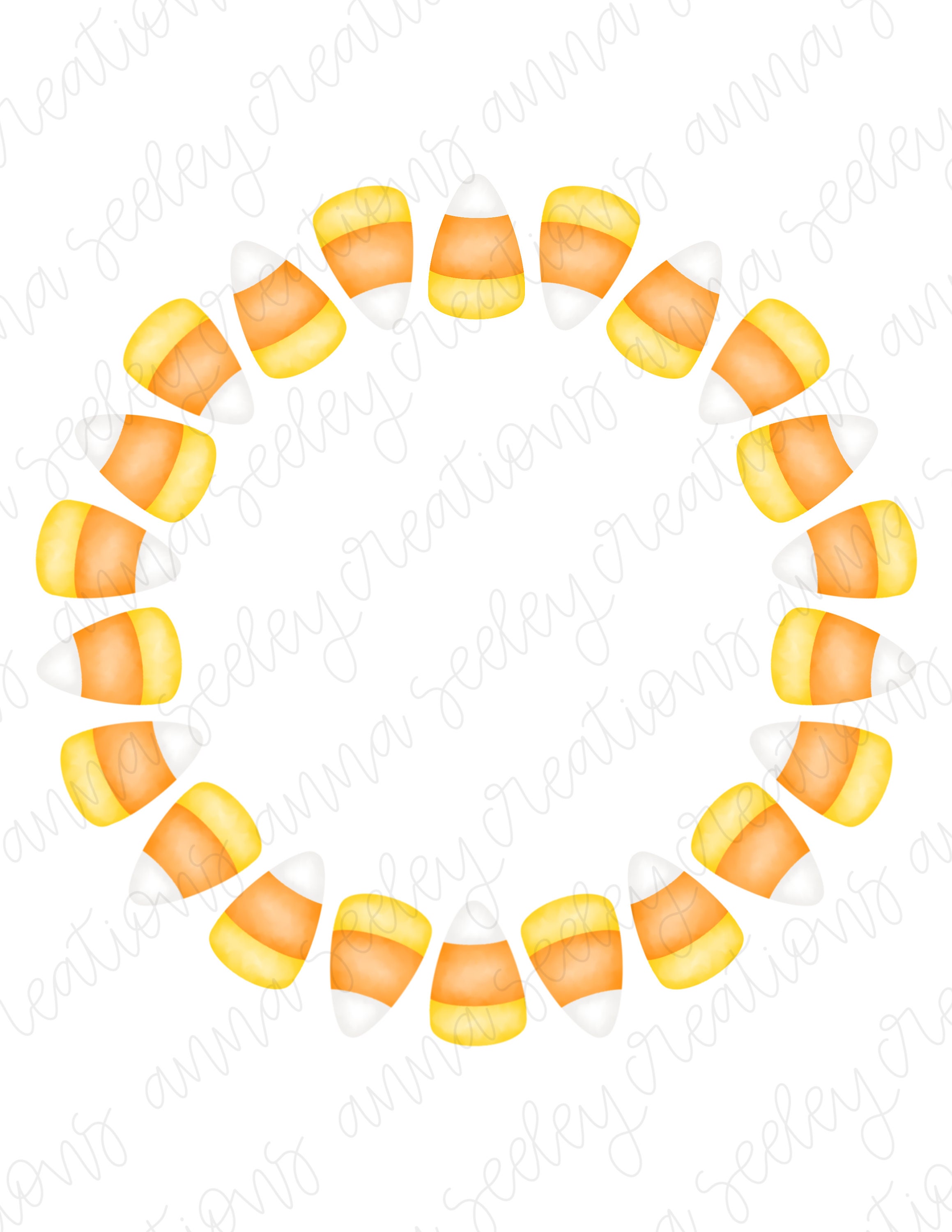 Candy Corn Border Clipart