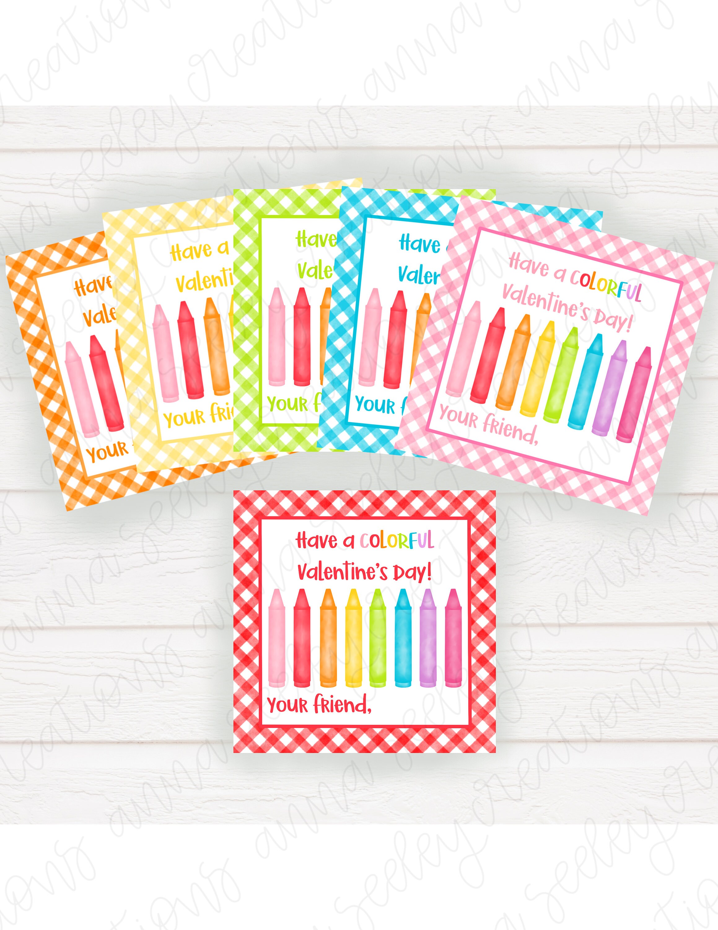 Printable Non-editable PDF 3x3in Crayon Marker Pencil Paint - Etsy
