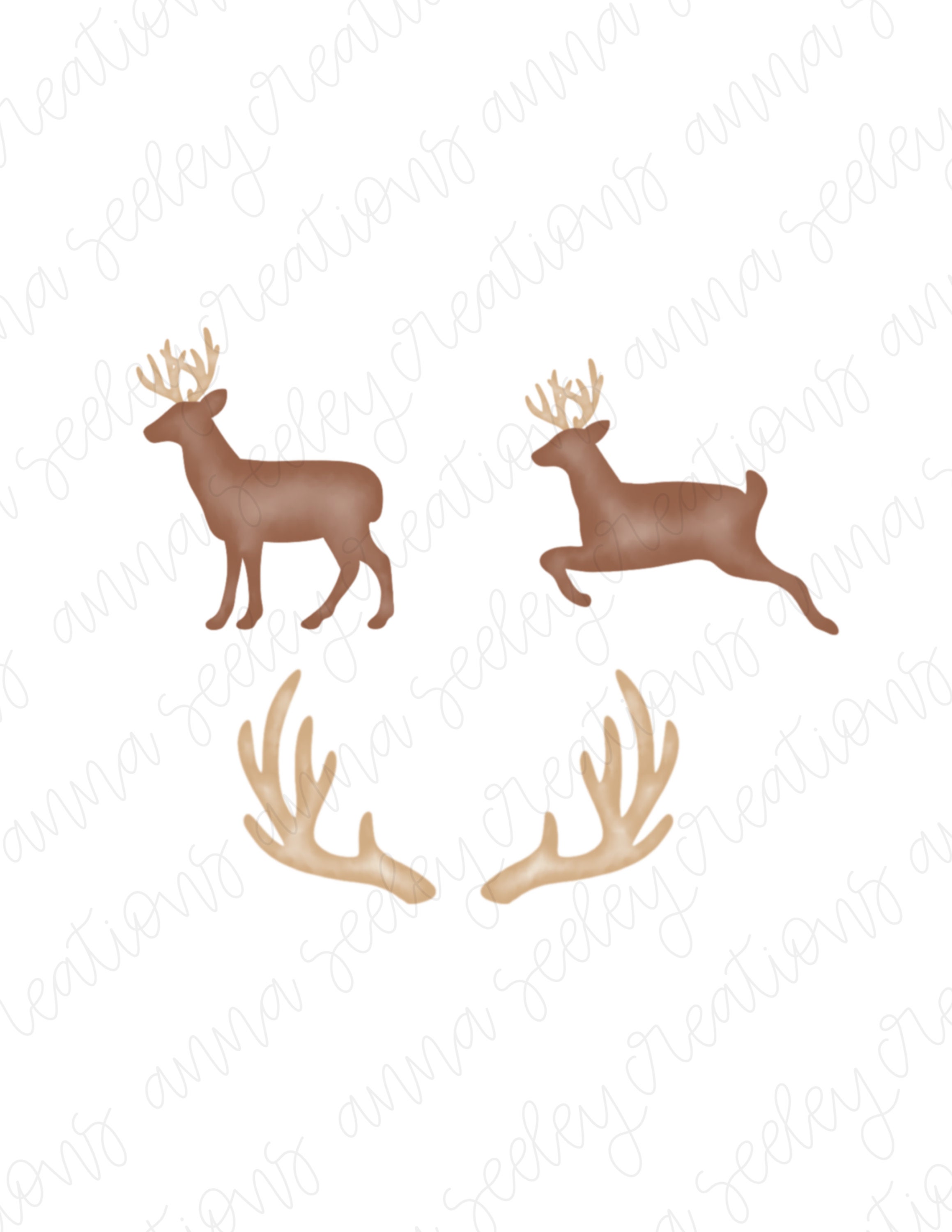 Watercolor Hunting Pack Set of 12 PNG Clip Art Images for | Etsy