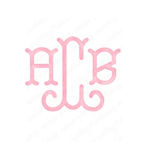 Pink Watercolor Monogram Initials Alphabet PNG Designs for Heat Press ...