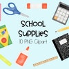 Back to School Watercolor PNG Set 1 - Etsy