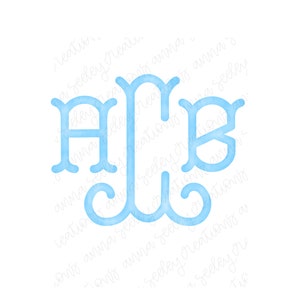 Blue Watercolor Monogram Initials Alphabet PNG Designs for Heat Press ...