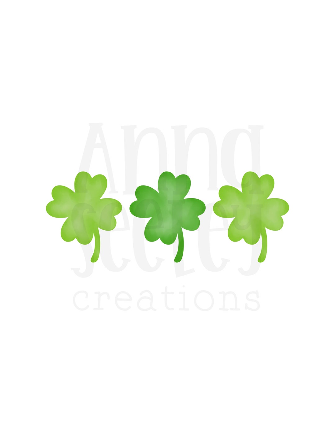 Lucky Four Leaf Clover Trio PNG St. Patrick’s Day Design for Heat ...