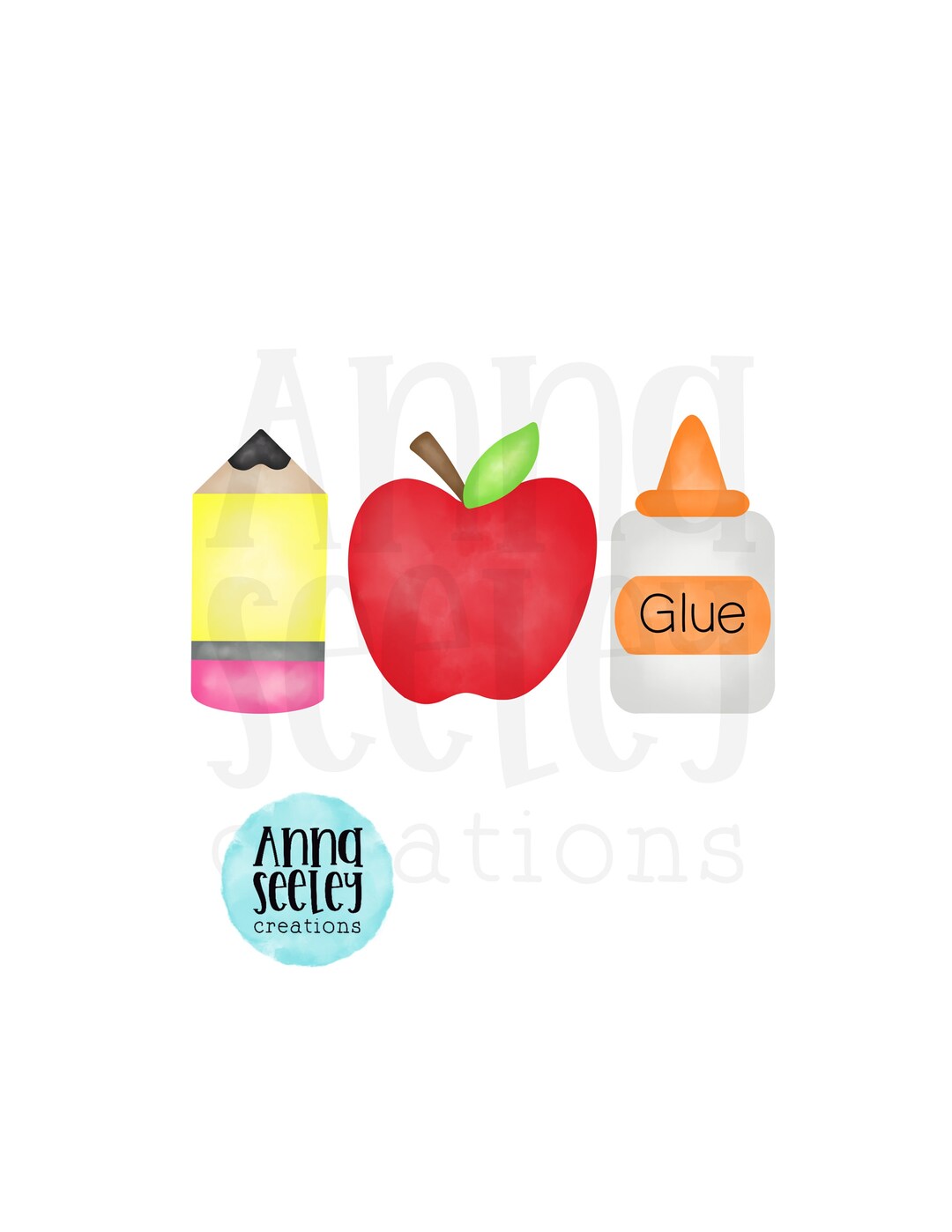 Back to School Watercolor PNG Set 1 - Etsy