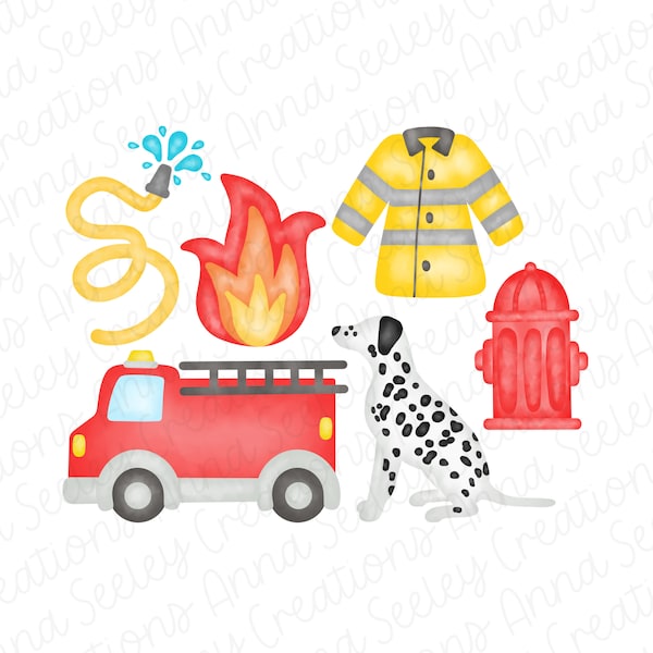 Firetruck Art - Etsy