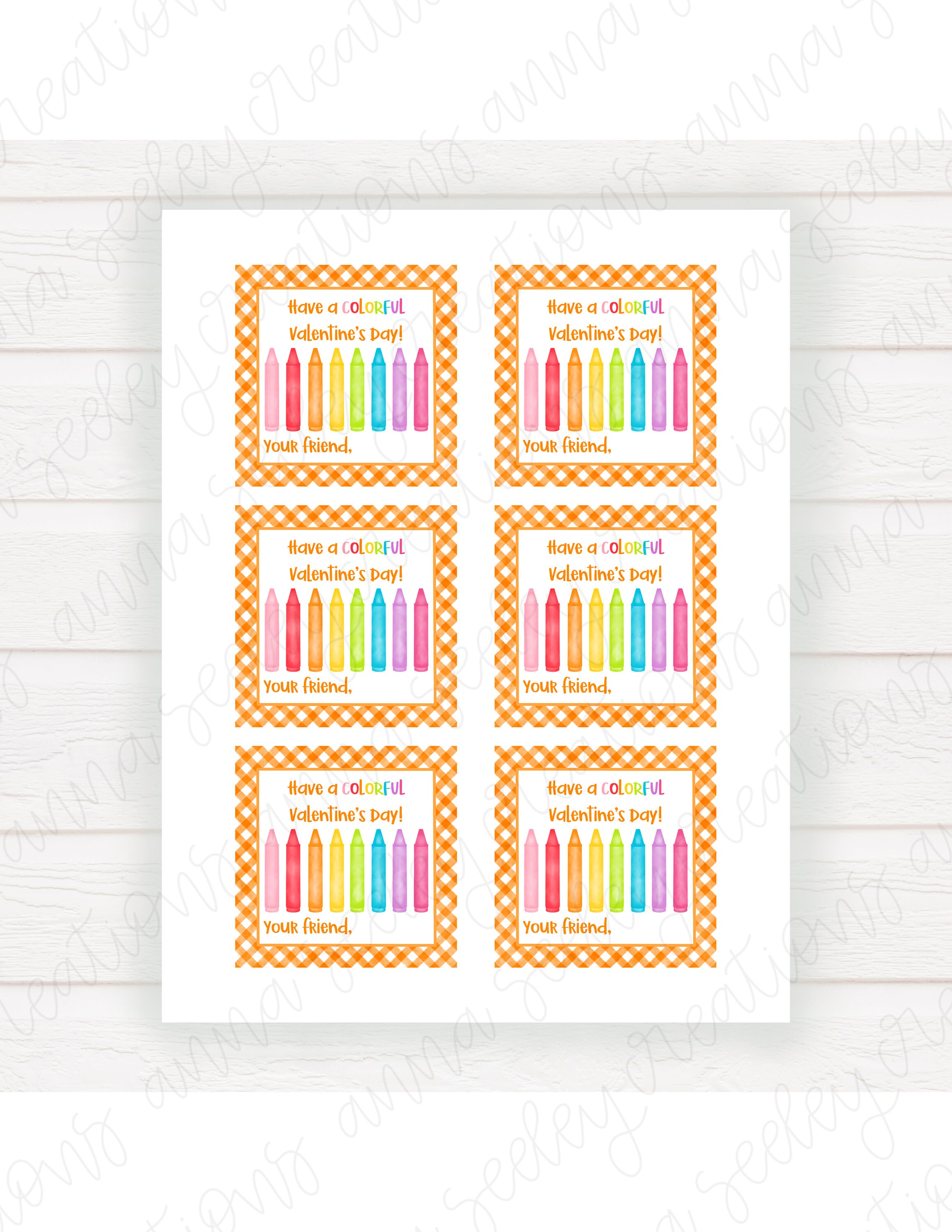Printable Non-editable PDF 3x3in Crayon Marker Pencil Paint - Etsy