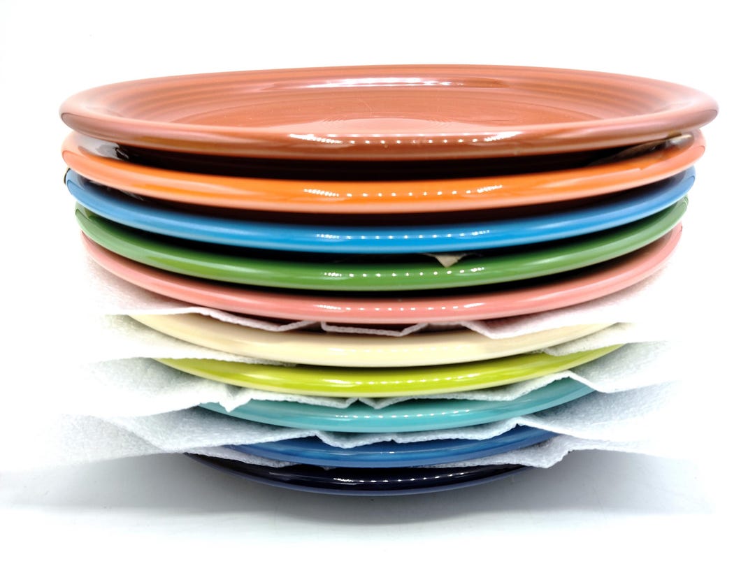 Fiesta Buffet Plates 9" Flamingo Ivory Shamrock, Homer Laughlin ...