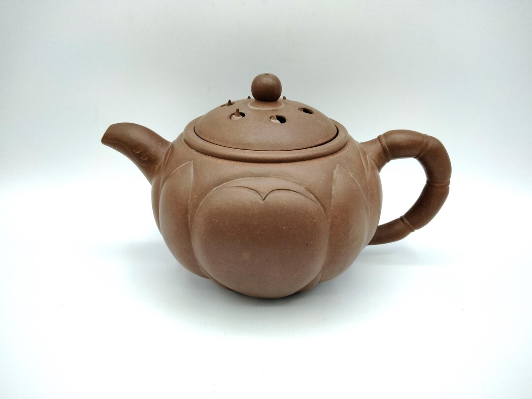 Yixing Lotus Seed Teapot, Vintage Chinese Tea Pot, Rattling Lid Flower ...