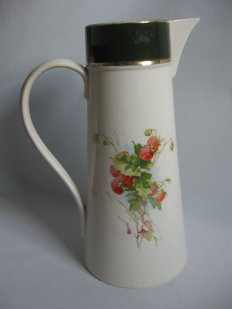 Wheeling Pottery Pitcher Vintage Antique Art China Tankard W/ - Etsy