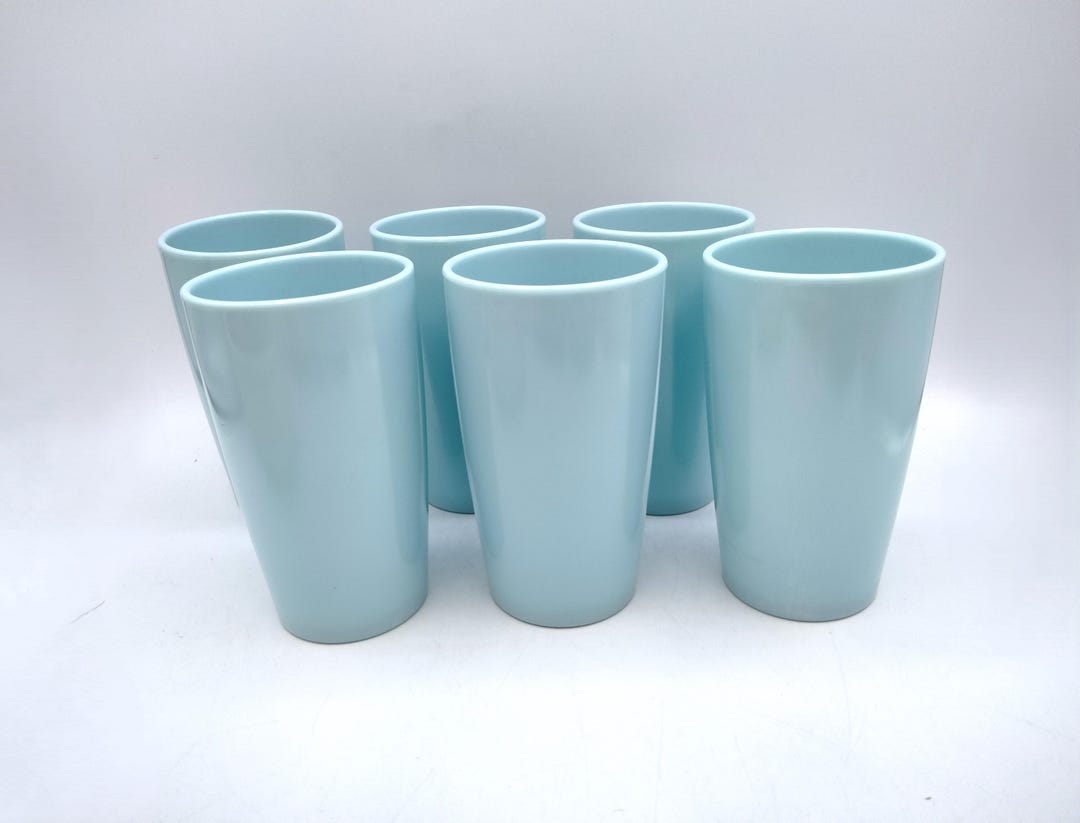 Fashion Flare Futura Tumblers, Vintage Melamine Melmac Pastel Turquoise ...
