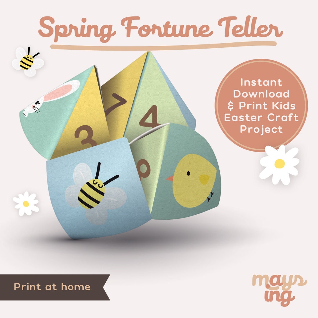 Easter Fortune Teller With Colouring-in Version, Easy Craft Idea for ...