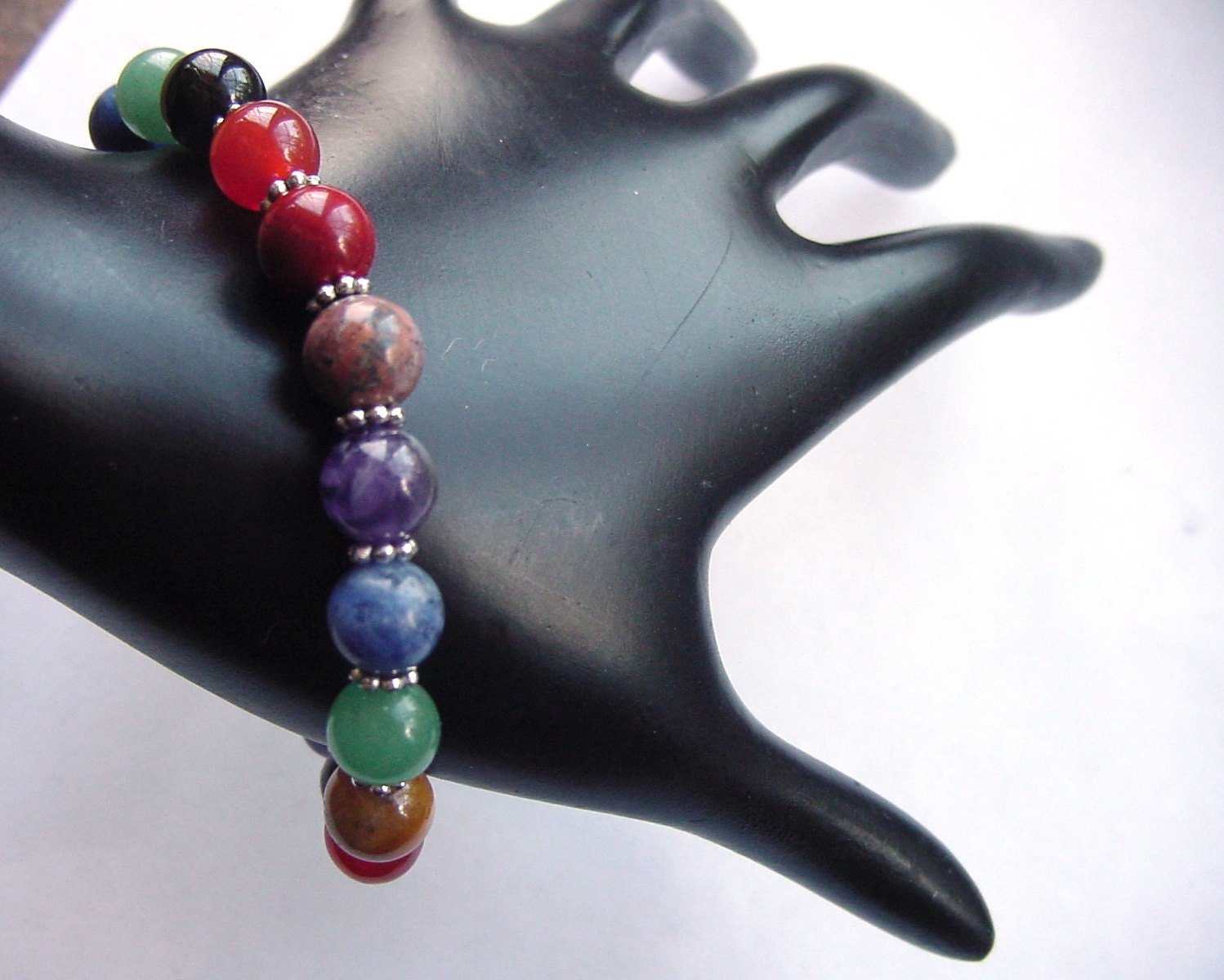 Chakra Bracelet & Earrings, Chakra Balancing Clearing, Semi-precious ...