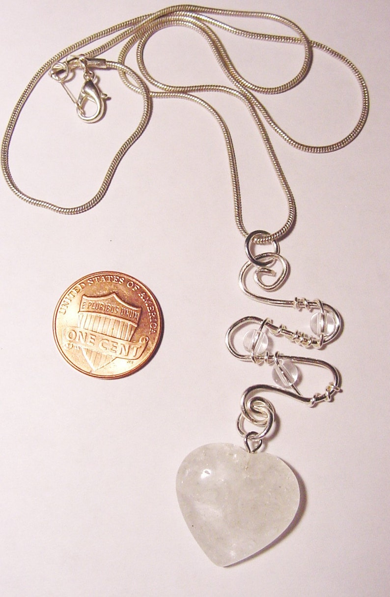 Master Healer Clear Crystal Quartz Heart Sterling Upgrade - Etsy