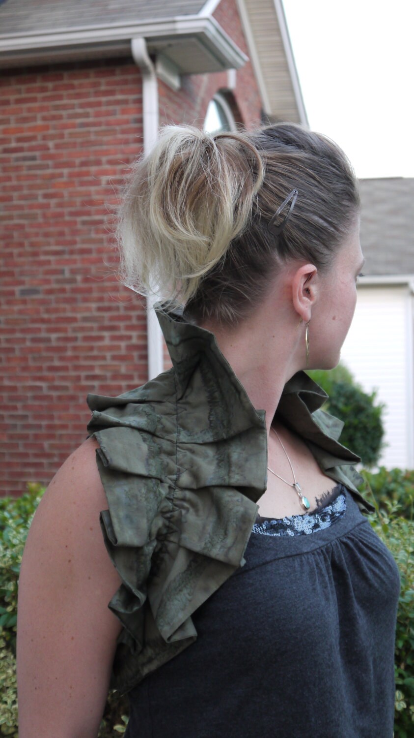 Oil Print Ruffle Shrug Wrap - Etsy
