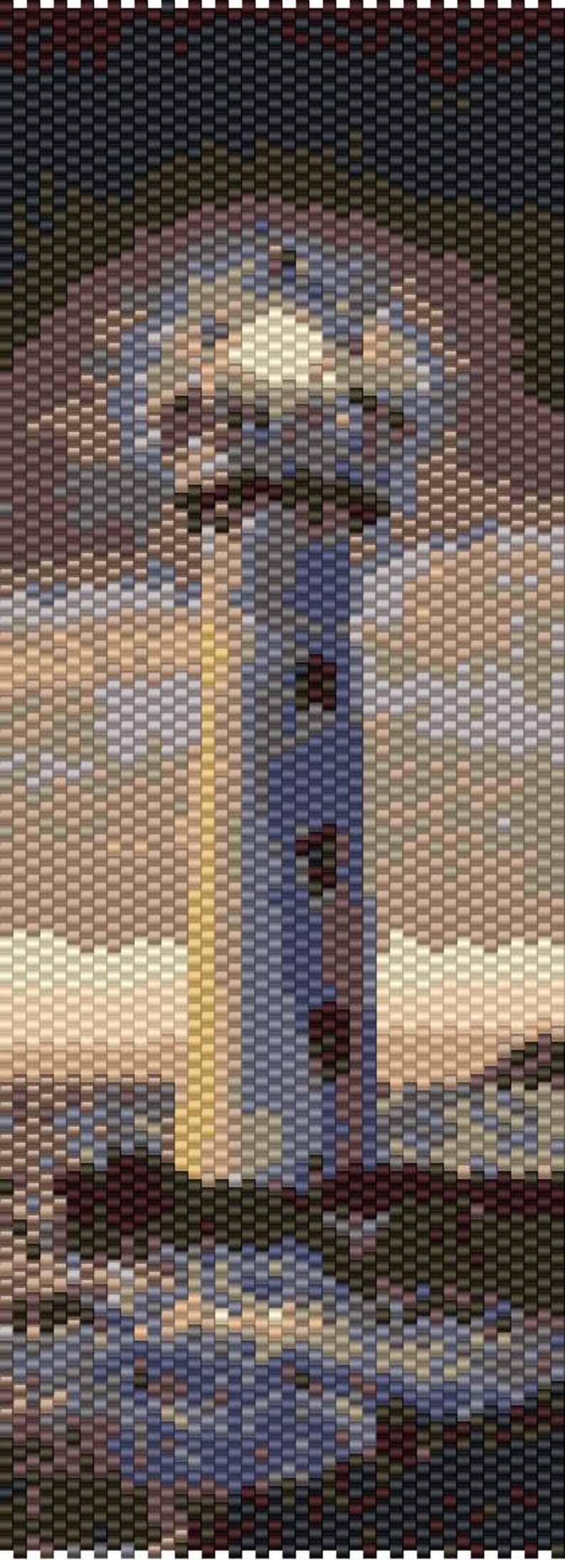 Lighthouse at Dusk Peyote Stitch Beading Pattern - Even Count Flat ...