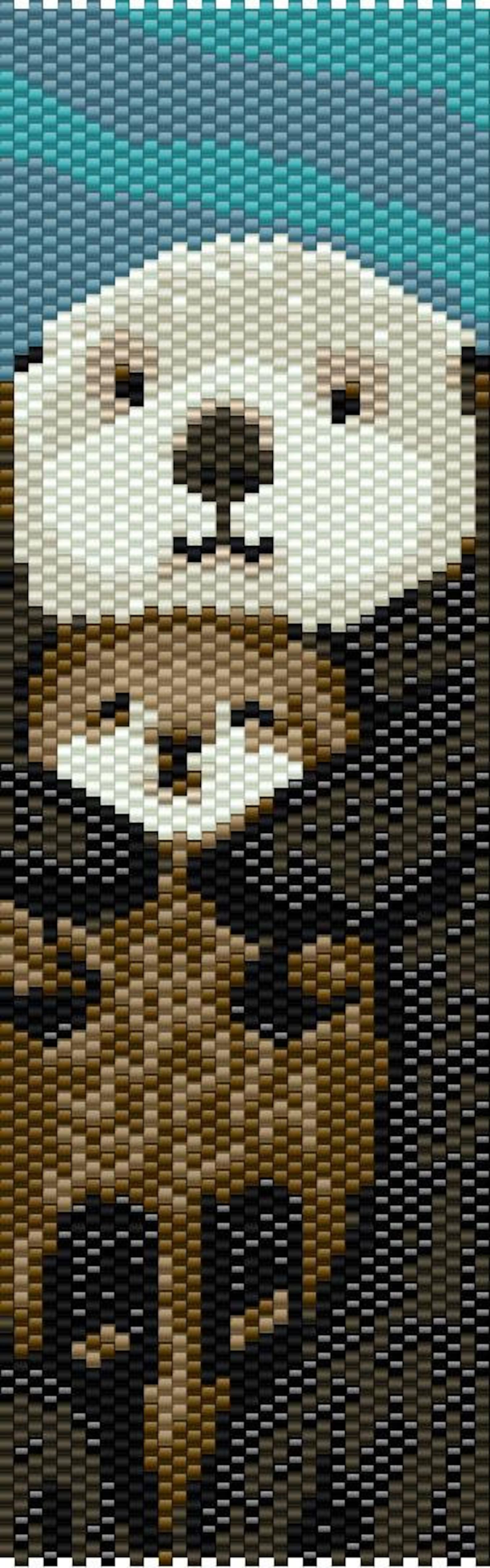 Sea Otter With Pup Peyote Beading Pattern - Even Count Flat - PDF ...