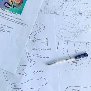 Dragon Applique PDF Pattern - Sinister Serpent - Etsy