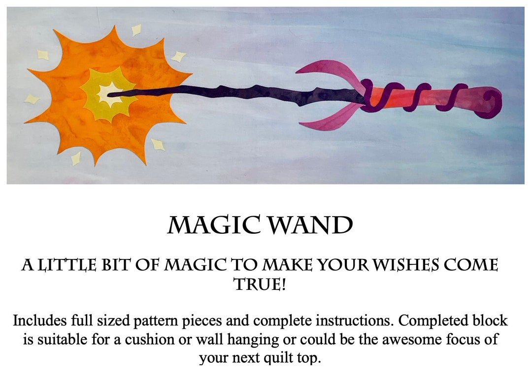 Magic Wand Applique or Quilt Block PDF Pattern - Etsy