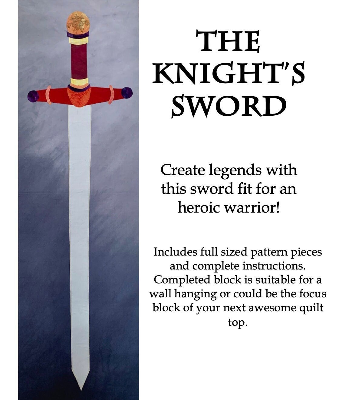 Sword Pattern for Applique Quilt PDF - Etsy
