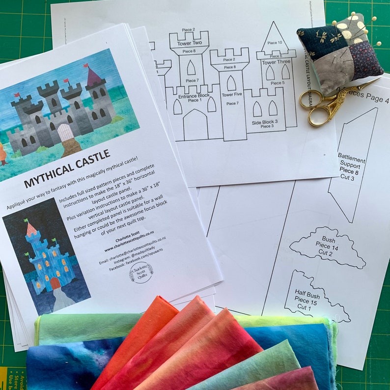 Mythical Castle Quilt Appliqué PDF Pattern - Etsy