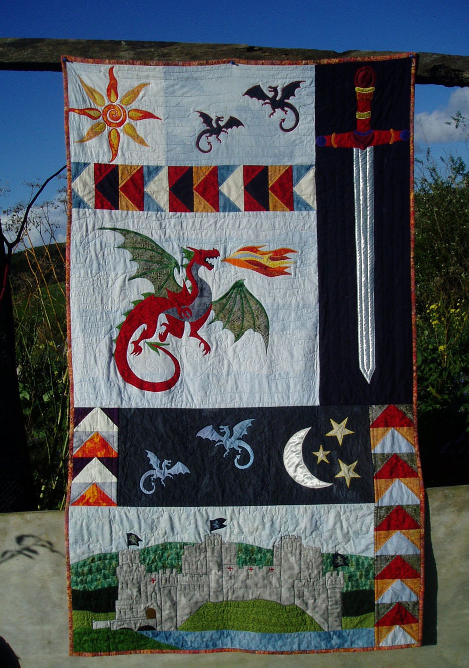 Dragon Quilt Applique Pattern PDF - Etsy