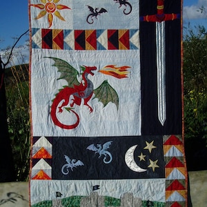 Dragon Quilt Applique Pattern PDF - Etsy
