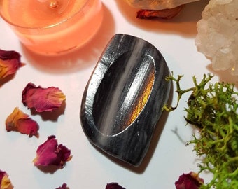 Black Onyx Worry Stone - Etsy