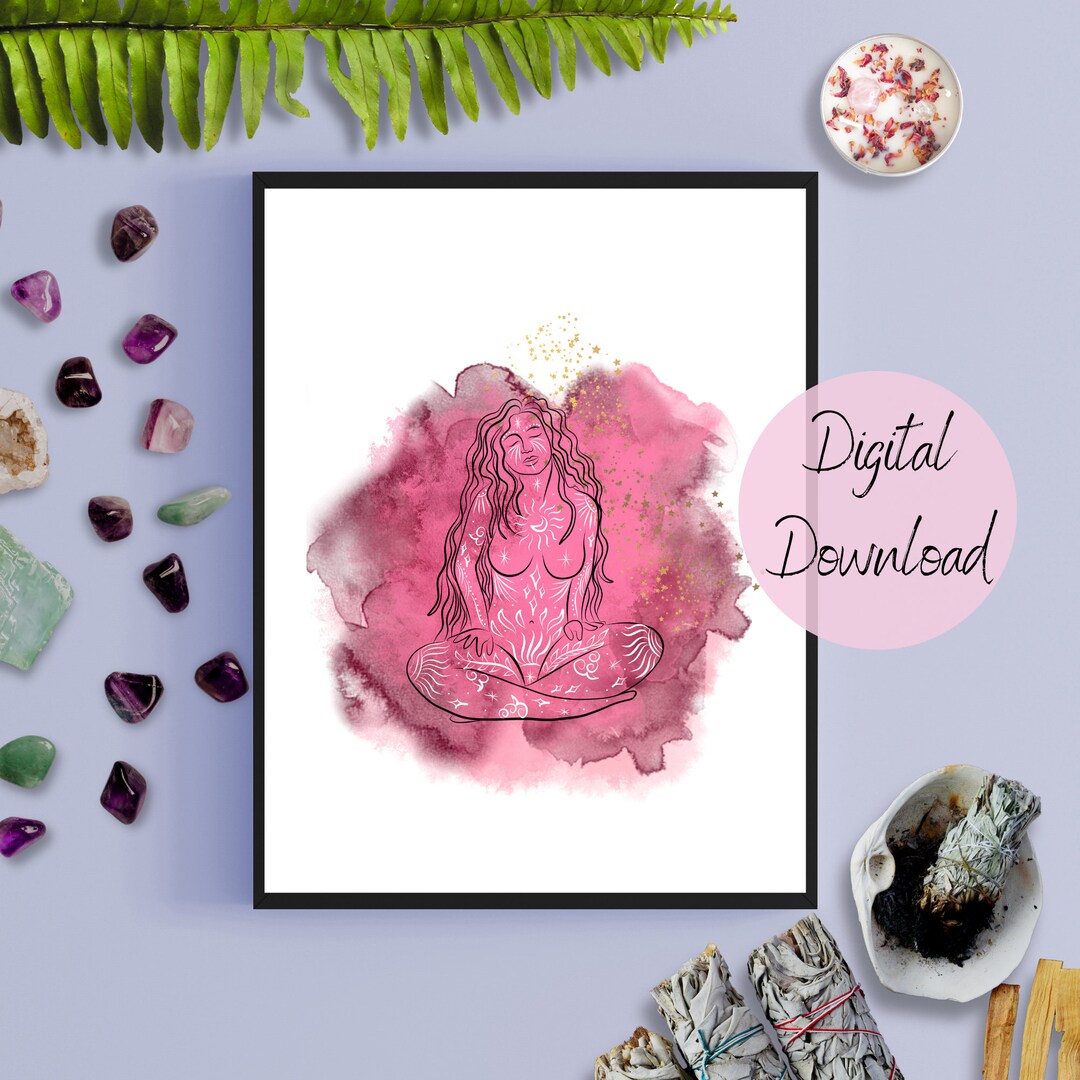 Red Goddess Digital Downloadable Spiritual Art - Etsy