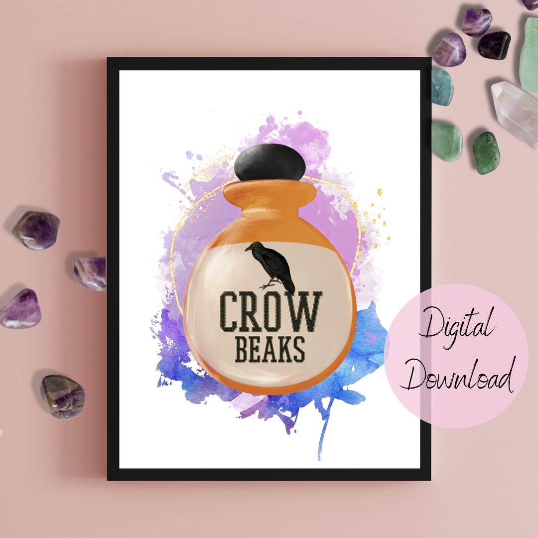 Crow Beaks Witches Apothecary Wall Art Digital Downloadable Spiritual Art - Etsy