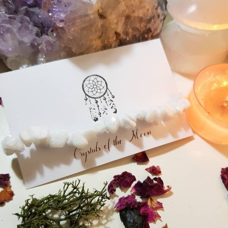 Snow Quartz Calming Bracelet Soothes Emotions | Etsy UK