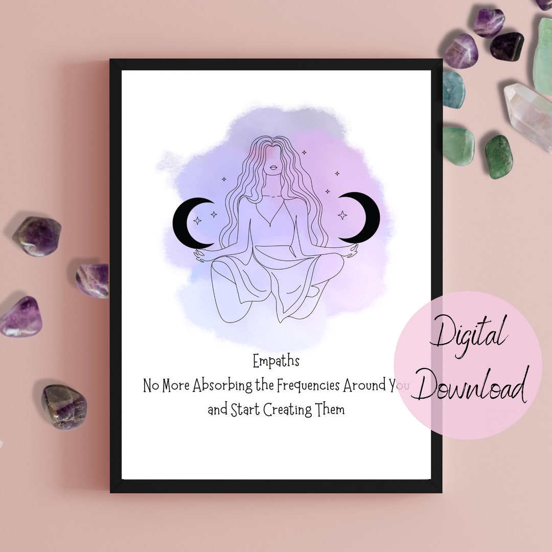 Empath Moon Goddess - Digital Downloadable Spiritual Art - Etsy