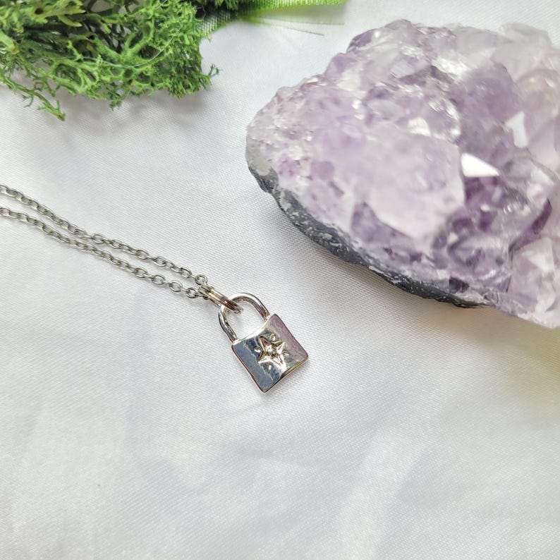 Obsidian Padlock Bracelet and Necklace Gift Bundle - Etsy UK