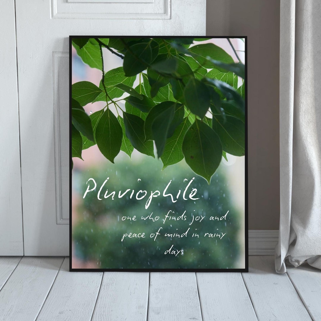 Printable Poetic Word Art - Digital Download - Pluviophile - Etsy