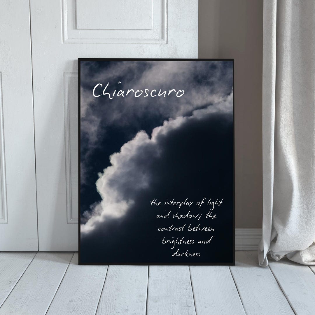 Printable Poetic Word Art - Digital Download - Chiaroscuro - Etsy Canada