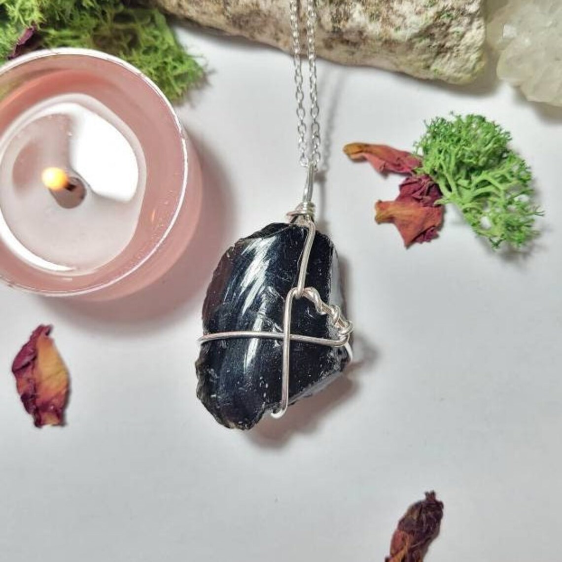 Raw Obsidian Necklace Grounds and Protects - Etsy