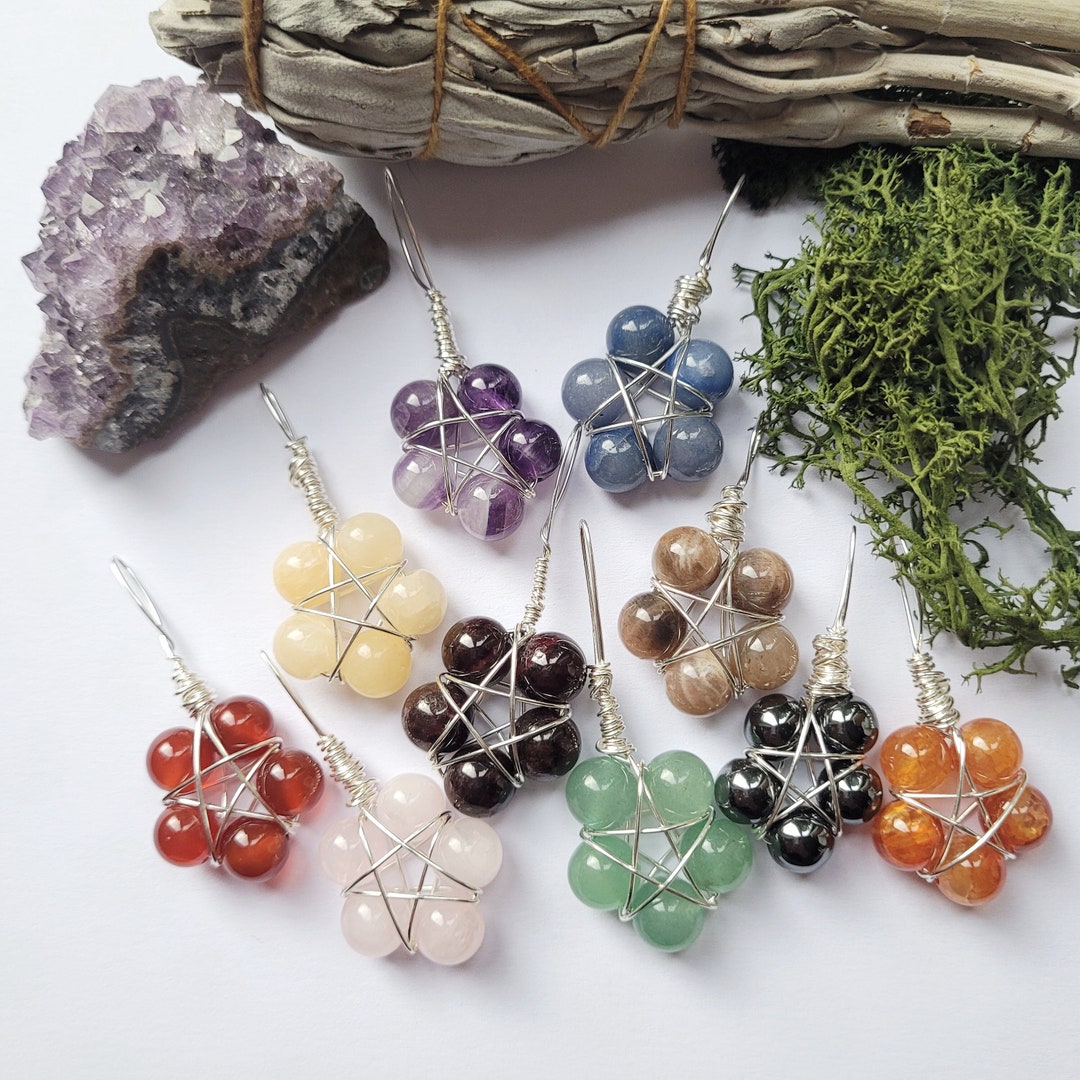 Pentagram Crystal Necklace - Pentacle - Handmade Crystal Jewelry - Etsy