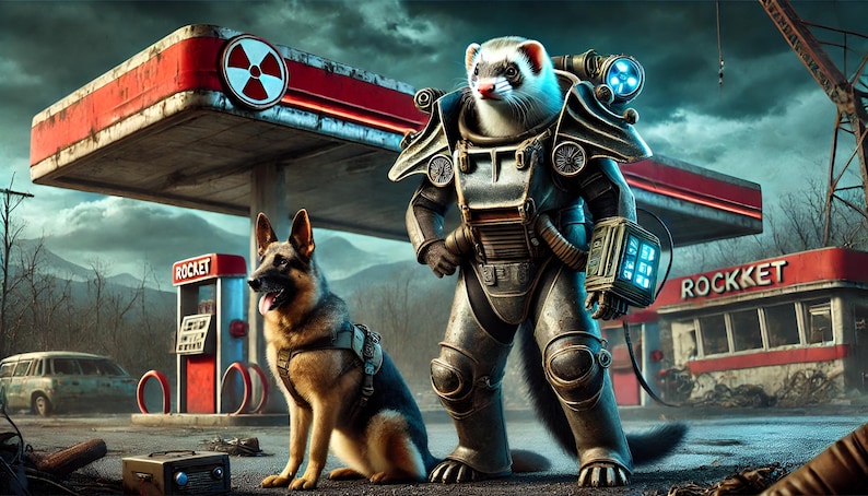 Ferret Fallout Digital Art Bundle - Etsy