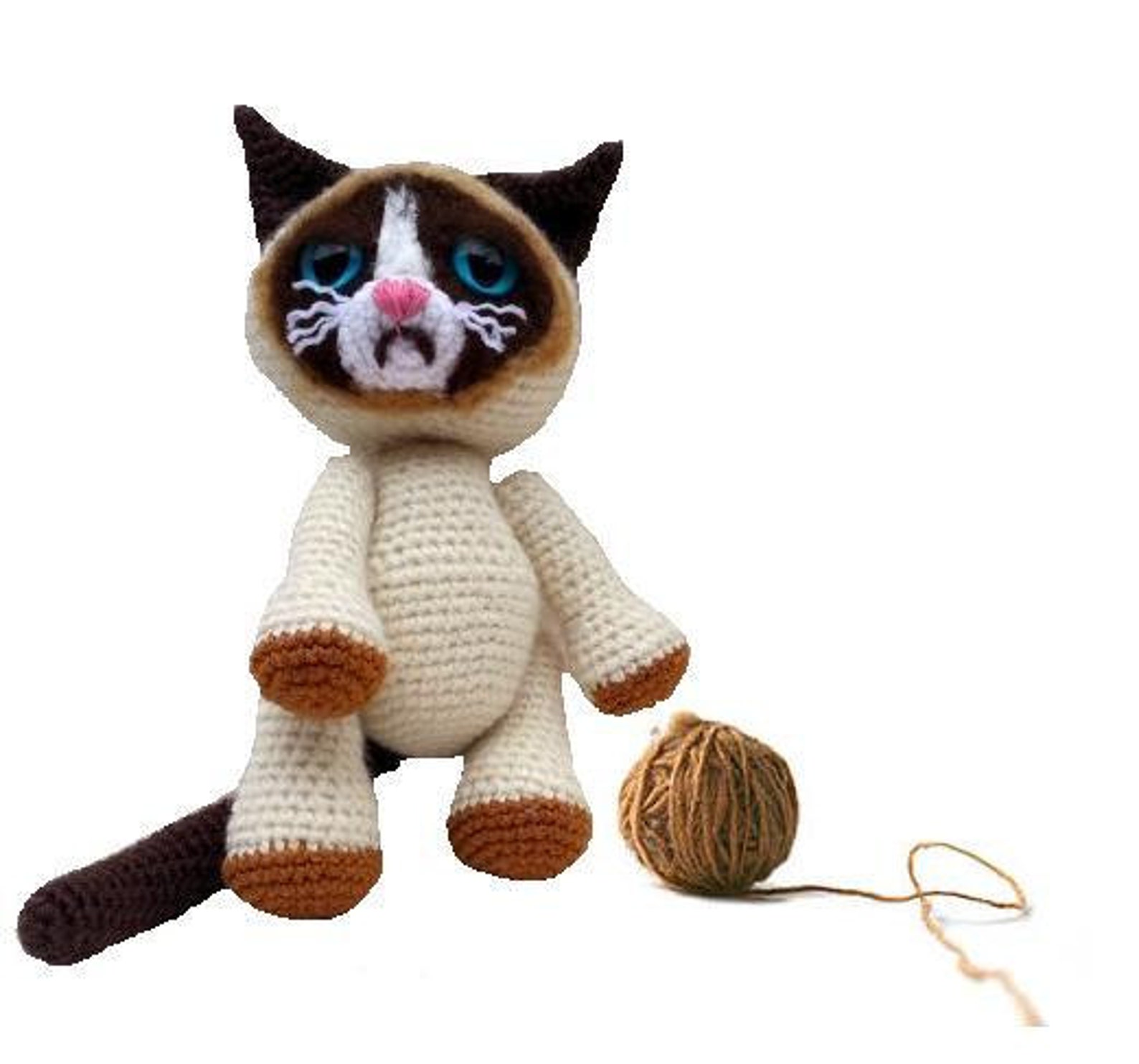 Grumpy Kitty Cat Crochet Pattern - PDF - Etsy