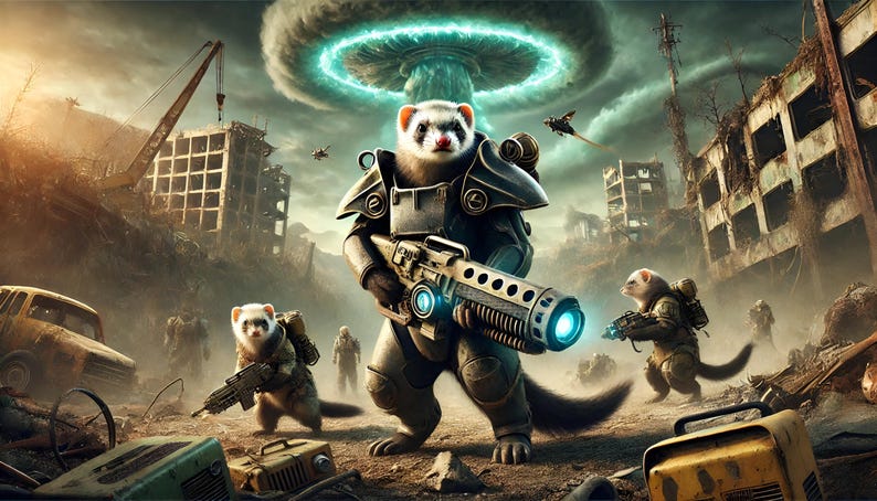 Ferret Fallout Digital Art Bundle - Etsy Ireland