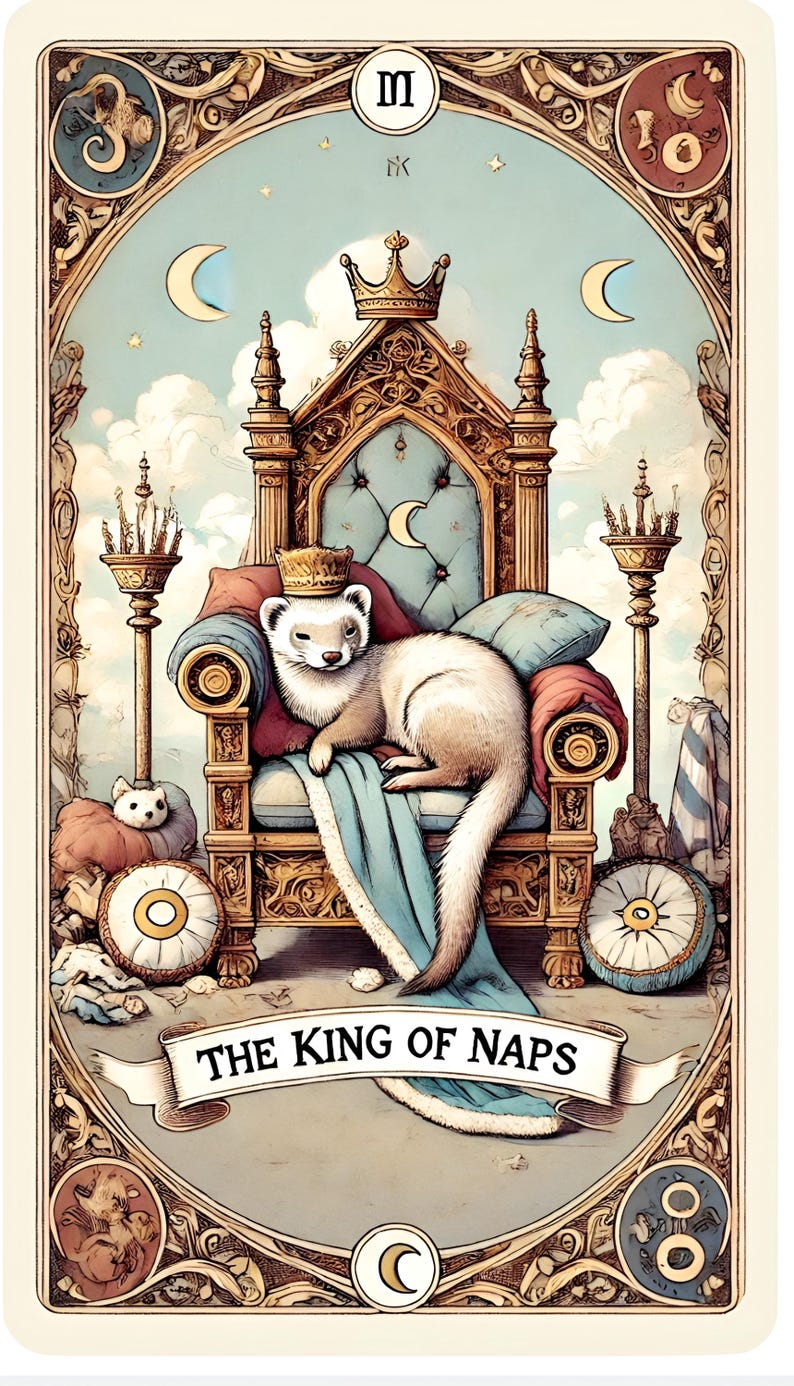 Ferret Tarot Card Digital Art - Etsy
