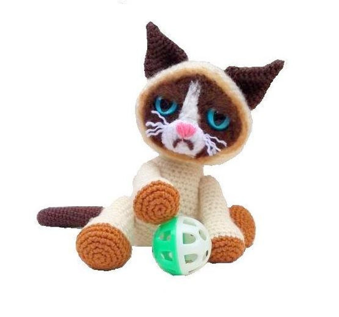 Grumpy Kitty Cat Crochet Pattern - PDF - Etsy