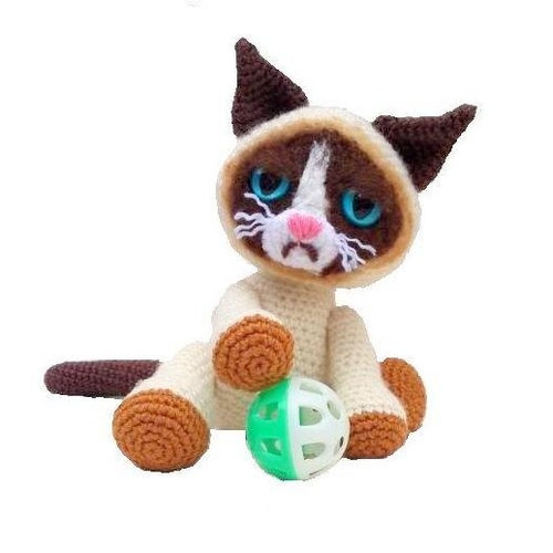 Grumpy Kitty Cat Crochet Pattern PDF - Etsy