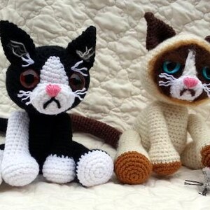 Grumpy Kitty Cat Crochet Pattern - PDF - Etsy
