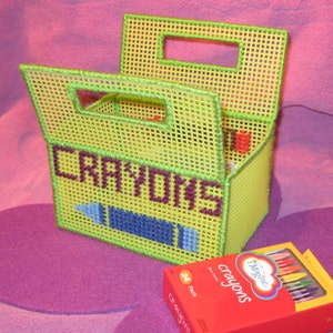PLASTIC CANVAS CRAYON Box-lime Green - Etsy